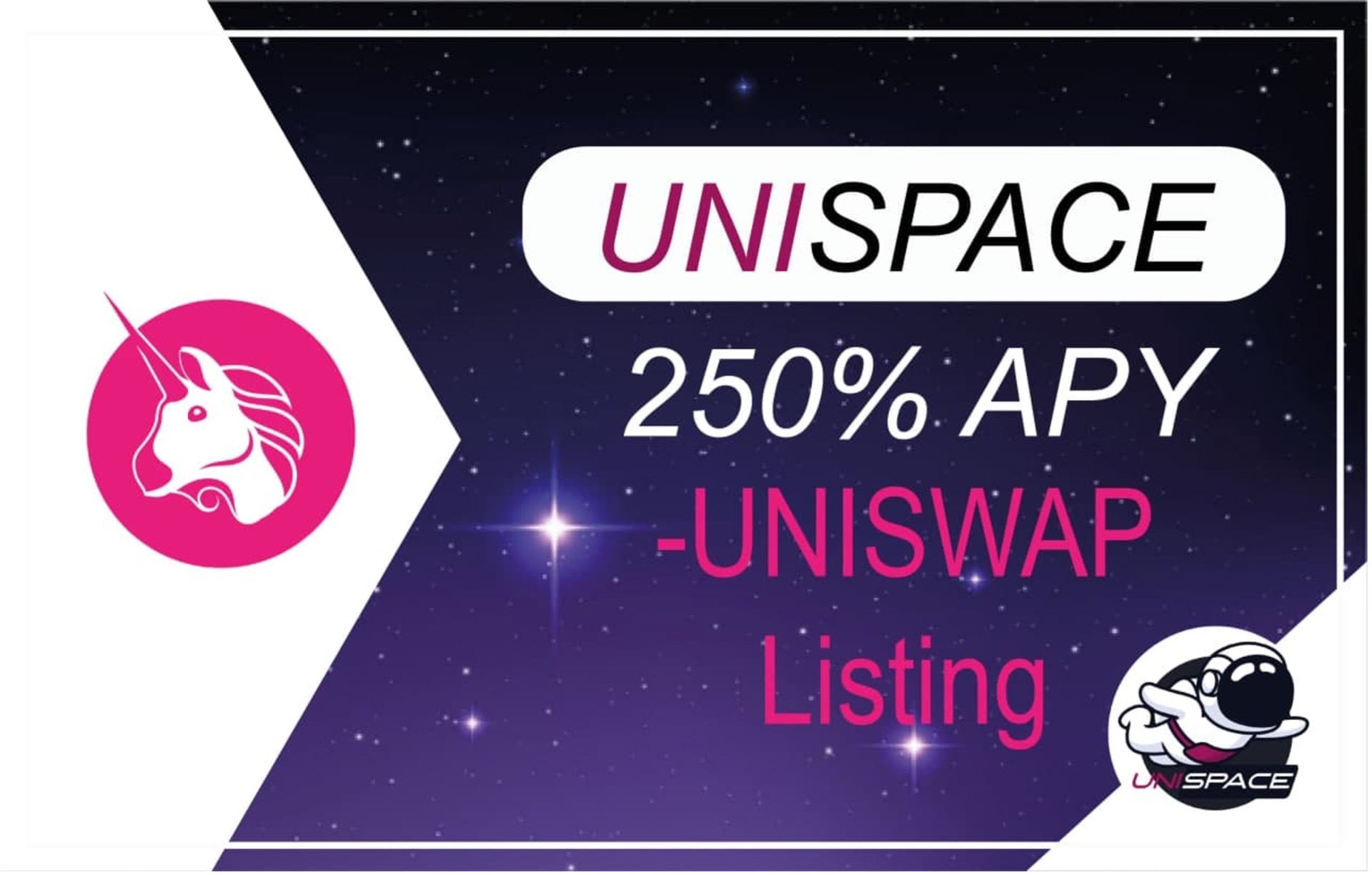 UNISPACE announce it launches on UNISWAP Exchange with 250% APY - ZEX ...