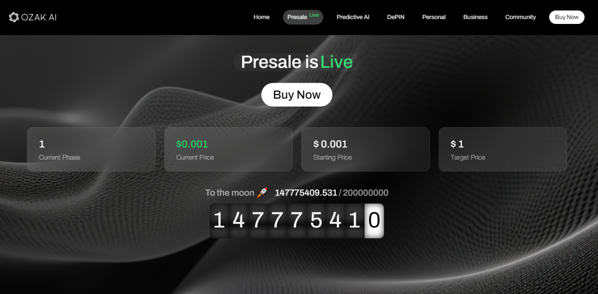 Join the Revolution: Ozak AI's Crypto Presale is Live and Selling Fast - ZEX PR WIRE®