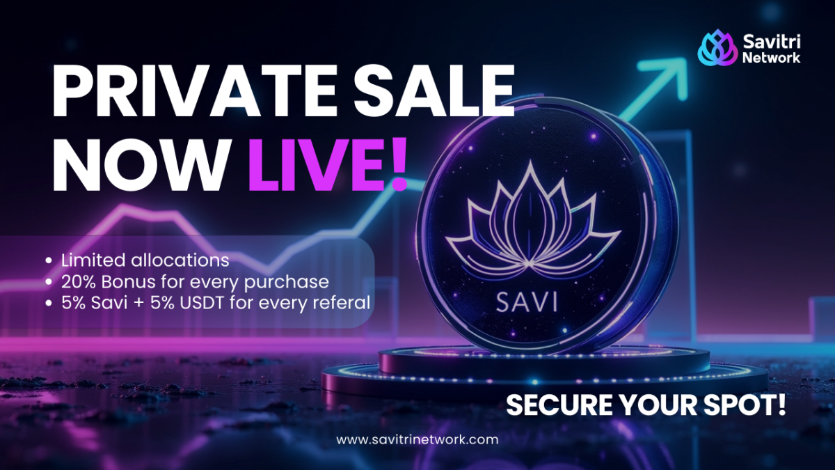 Savitri Network Officially Launches and Opens Private Sale on September 15, 2025 – ZEX PR WIRE®